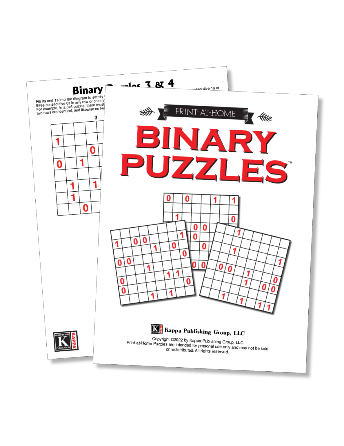 Print-at-Home Binary Puzzles – Kappa Puzzles